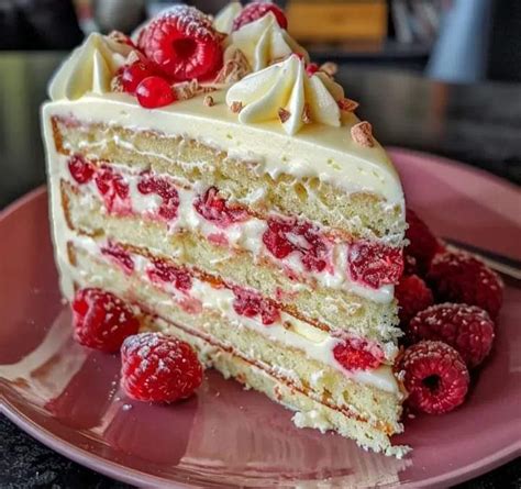 White Chocolate Raspberry Layer Cake Recipe Full Recipe