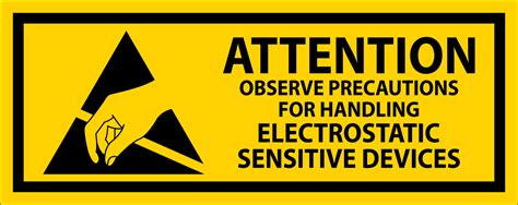 Anti Static Labels Attention Observe Precautions For Handling 29697019