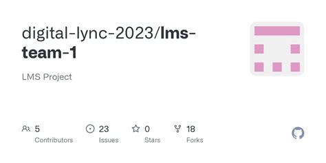 GitHub Digital Lync 2023 Lms Team 1 LMS Project
