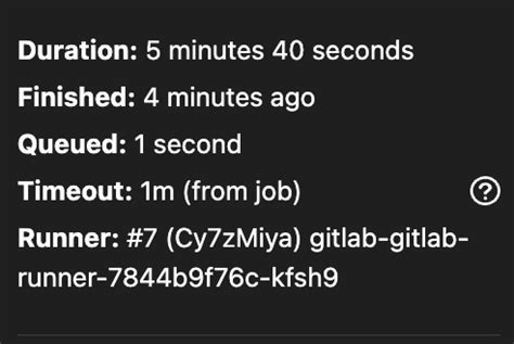 Gitlab Runner Taking Long Time To Give Success Fail Status Stack Overflow