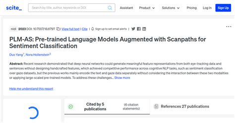 Plm As Pre Trained Language Models Augmented With Scanpaths For Sentiment Classification