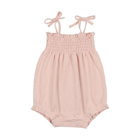 Lil Legs Pink Smocked Romper Panda And Cub