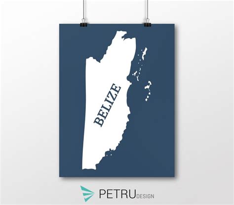 Belize Print Belize Art Belize Poster Belize Wall Art Belize