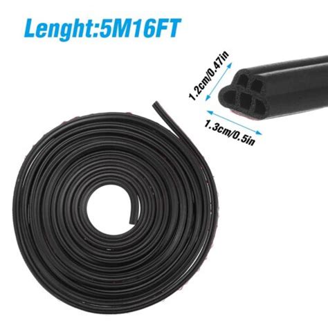 5m16ft Car Door Trunk Seal Strip L Shape Weather Strip Edge Decoration