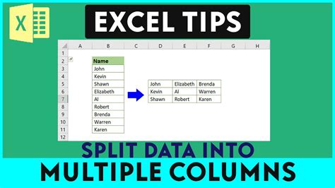 How To Split Data Into Multiple Columns Youtube
