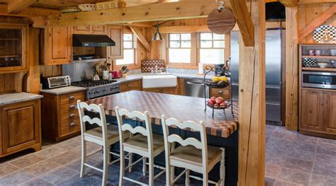 Timber Frame Lake House Kitchen Bath Remodel Residential