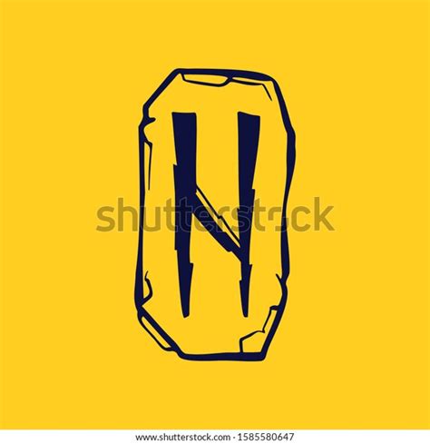 Runic N Letter Logo Lightnings On Stock Vector Royalty Free 1585580647 Shutterstock