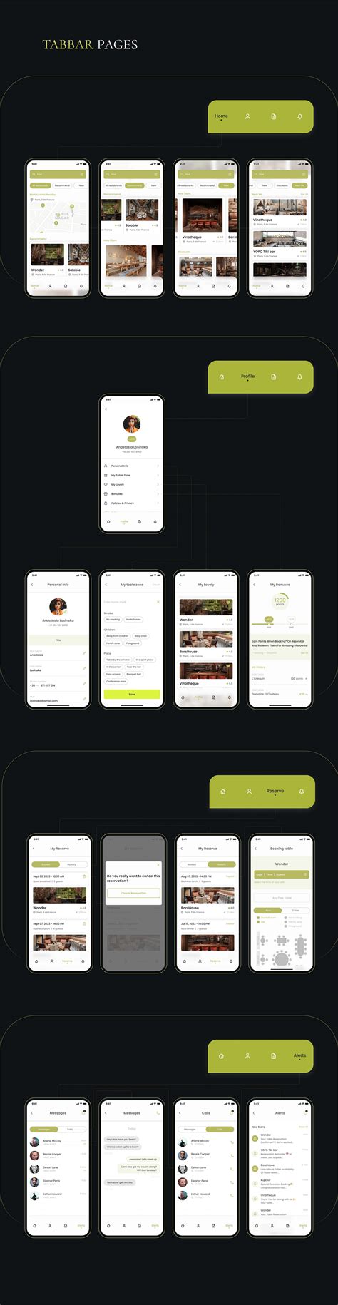 Restaurant Table Reservation Service Mobile App On Behance