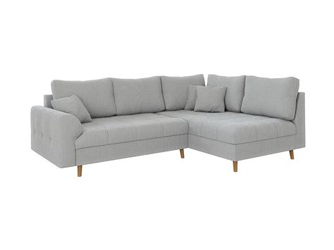 S Style Möbel Ecksofa Zara Mit Braun Holzfüßen Im Skandinavischen Stil