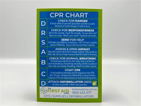Magnetic Cpr Instructions Chart 10 5cm X 7 5cm