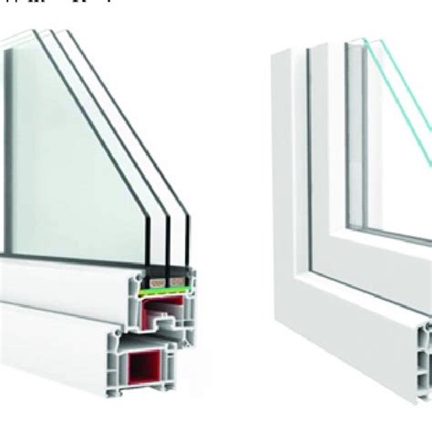 Cross Section Of A Window With A Wooden Structure A Triple Glazed