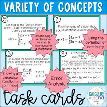 Continuity Of Functions By Calculus And Chai Teachers Pay Teachers