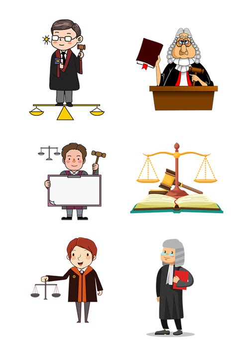 手绘法律法官法庭检察院免扣元素005