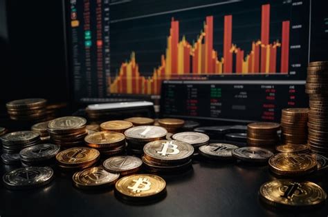 Premium Ai Image Crypto Currency Chart With Values Moving Up And Down