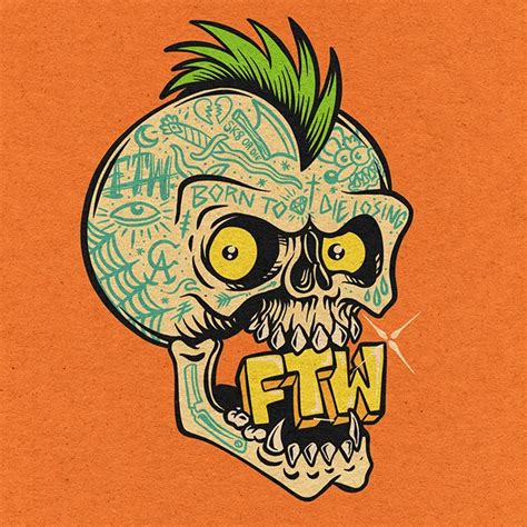 Ftw Skull Sticker Design Behance