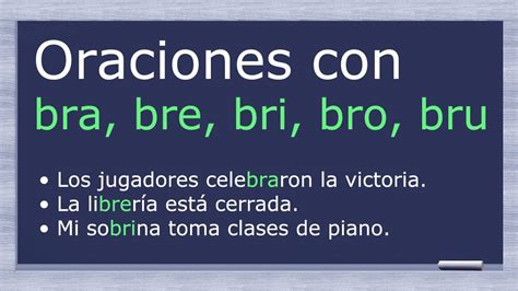 Oraciones Con Bra Bre Bri Bro Bru Joguar