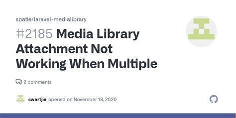 Media Library Attachment Not Working When Multiple · Issue 2185 · Spatielaravel Medialibrary