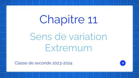 Chapitre 12 Sens De Variation Extremum