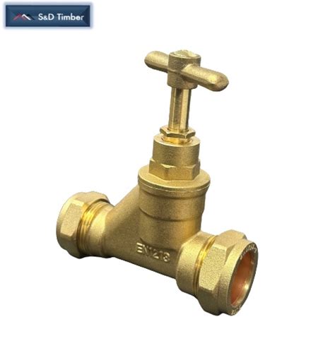 Brass Compression 25mm X 22mm Stopcock Reducer Sandd Timber