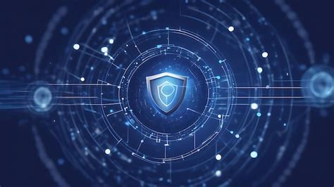Blue Binary Code And Security Lock Premium Ai Generated Image