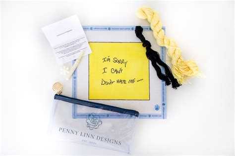 Sex And The City Berger Breakup Post It Note Hand Painted Needlepoint