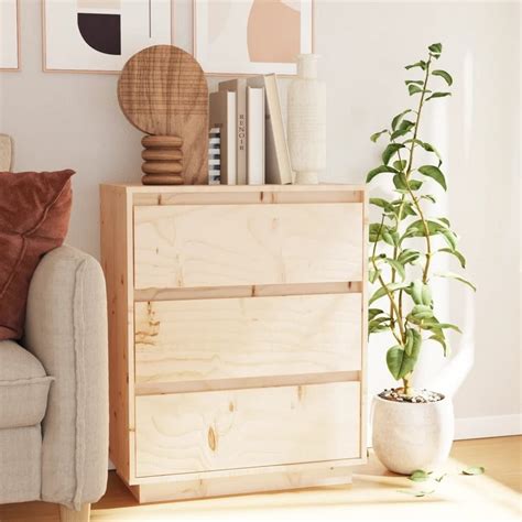 Möbelando Sideboard 3013342 Aus Kiefer In Natur Mit 3 Schubladen