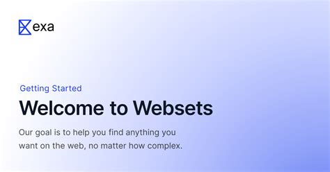 Welcome To Websets Exa