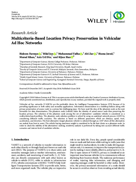 Pdf Multicriteria Based Location Privacy Preservation In Vehicular Ad