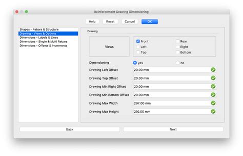 6 Enter Drawing Views Option Dimensioning And Offset Details