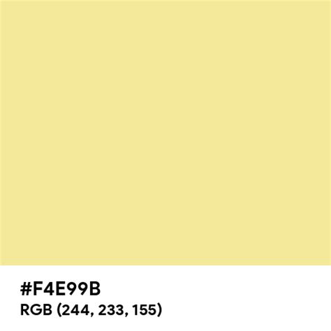 Sunlight Color Hex Code Is F4e99b