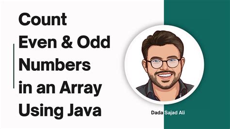 count even and odd numbers in an array java interview question easy