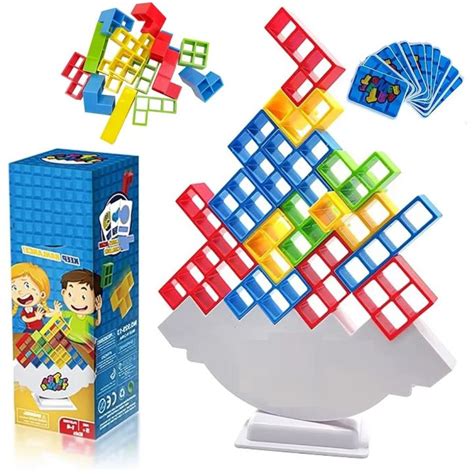 Techmanistan Tetra Tower Stacking Blocks Balance Game Tetra Tower