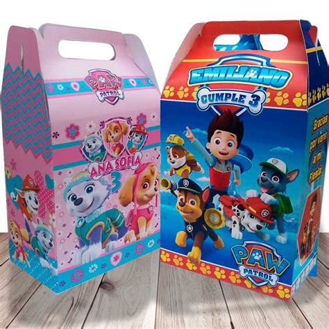 Cajas Dulceros Personalizados Paw Patrol Patrulla Canina 1200 En