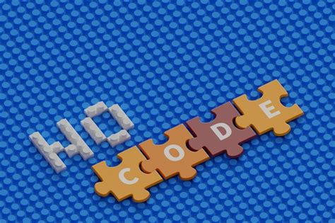 Pieza del rompecabezas y bloque que forman la palabra sin código representación 3d Foto Premium