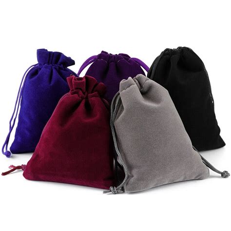 25 100pc Wholesale Gift Pouch Drawstring Velvet Flannel Jewelry