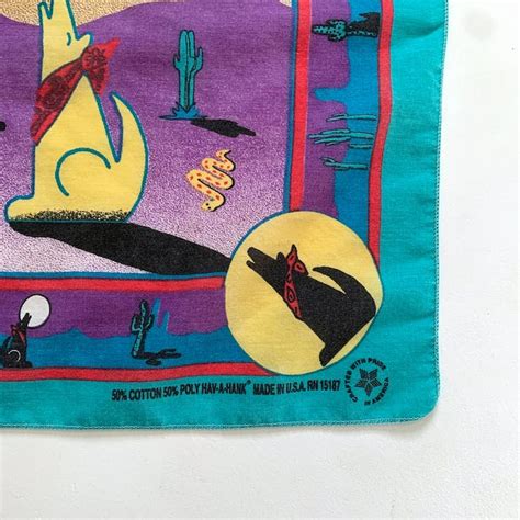 Vintage 1980s Hav A Hank Coyote Bandana Grailed