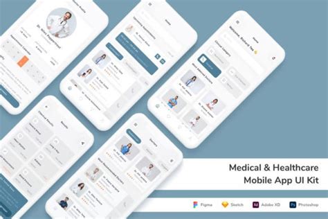 Medical Healthcare Mobile App Ui Kit Graphic By Betush Creative Fabrica