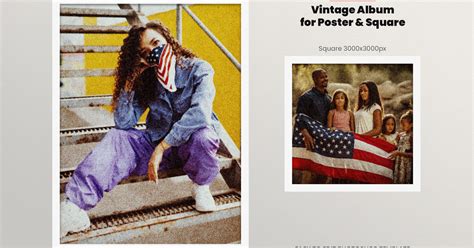 Vintage Album Square And Poster Effect Layer Styles Including Action