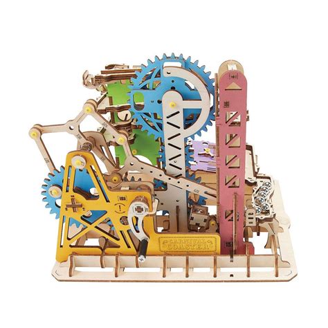 MindWare Gearjits Carnival Marble Coaster Wooden Puzzle Marble Run