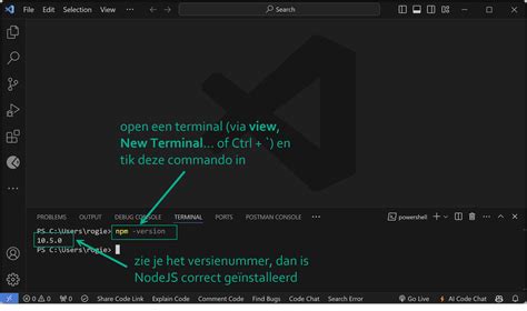 VS Code Ontwikkelomgeving
