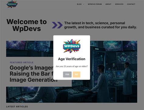 Fastest Age Verification Wordpress Plugin