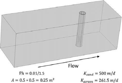 Model Domain Location Of Piezometer And Colloidal Borescope