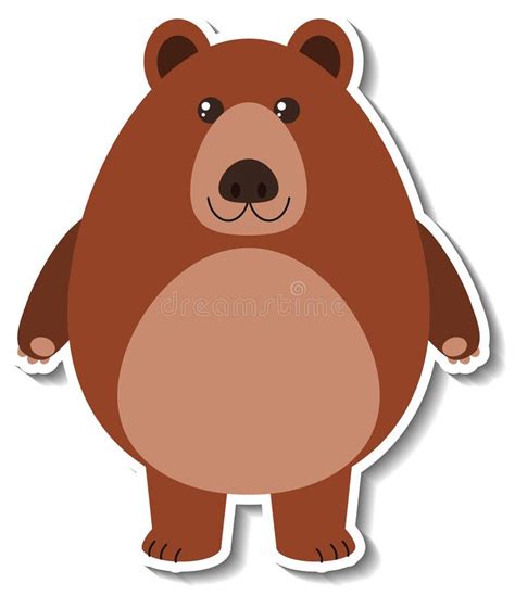 Cute Grizzly Brown Bear Vector Stock Vector Illustration Of Kodiak
