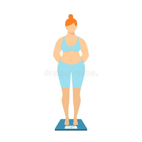 Fat Woman Standing Scales Stock Illustrations 245 Fat Woman Standing