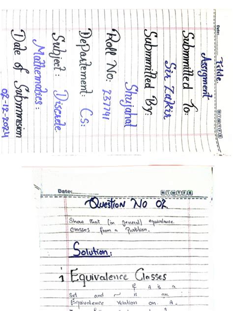 Discrete Paper Assignments Pdf