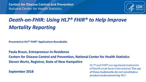 Death On Fhir Using Hl7® Fhir® To Help Improve Mortality Reporting