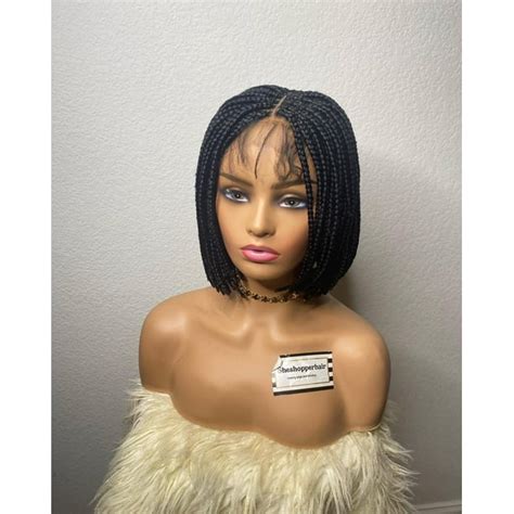 Braided Bob Sheshopperhairs Hand Braided Bob Wig Braid Wig Glueless