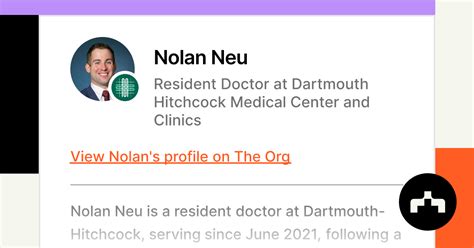 Nolan Neu Resident Doctor At Dartmouth Hitchcock Medical Center And