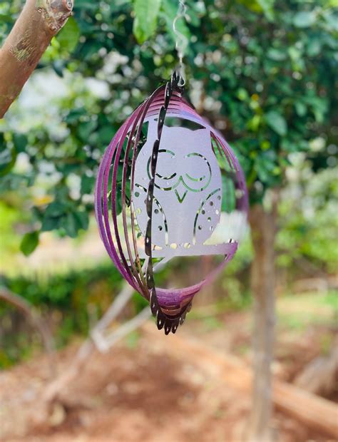 Owl Wind Spinner Kinetic Wind Spinners For Yard And Garden Modern