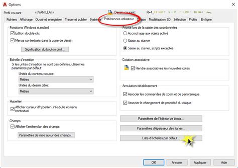 Modifier La Liste Des Echelles Autocad Aplicit